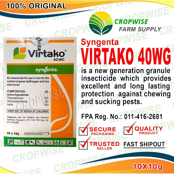 Syngenta VIRTAKO 40WG 10X10g | Shopee Philippines