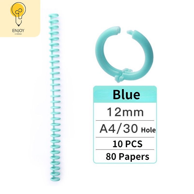30 Hole Loose-Leaf Plastic Binding Ring DIY Notebook Binding Spiral ...