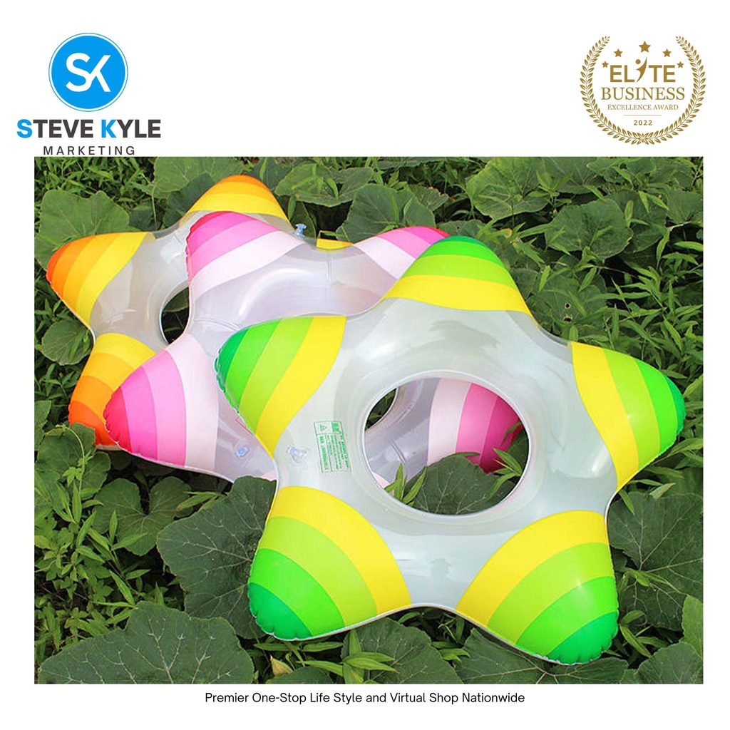 Inflatable Colorful Star Shape Swim Water Tubes Swimming Float Ring ...