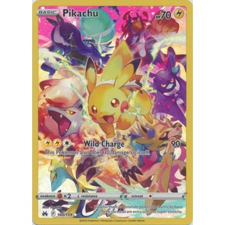 Pikachu Secret Rare Crown Zenith Pokemon TCG Trading Card Game | Shopee ...