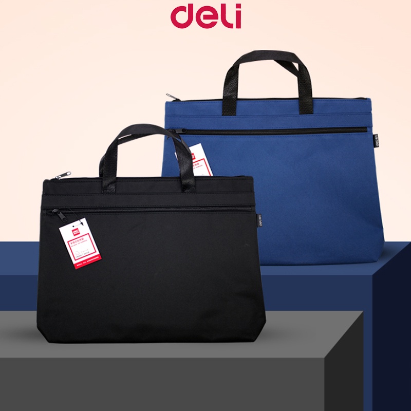 Deli Business Documents File Folder Zipper Double Layers Files Bag ...