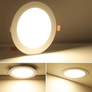 Tricolor LED Panel Lights Recessed Pin light Downlight Round & Square ...