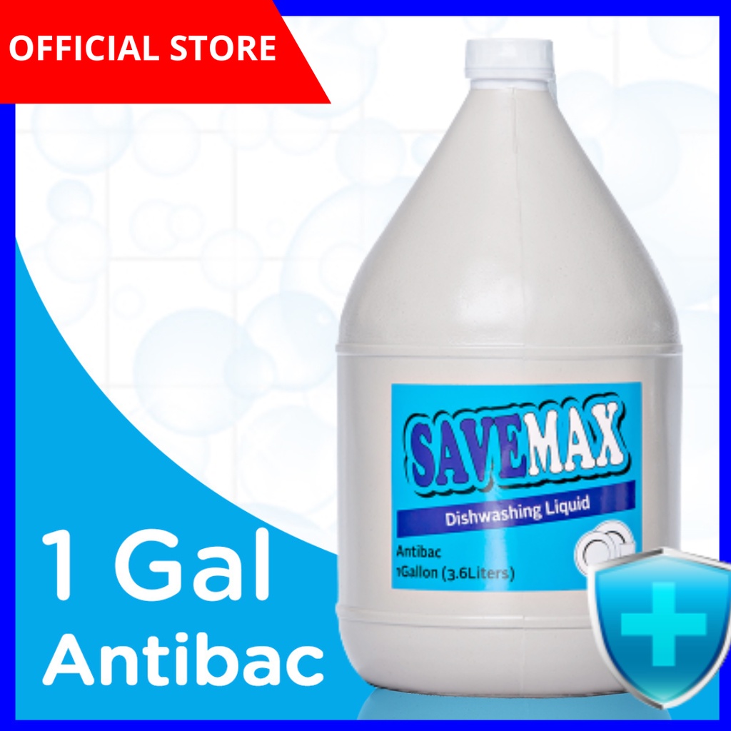Savemax Dishwashing Liquid 1 Gallon - Antibac (Blue) | Shopee Philippines