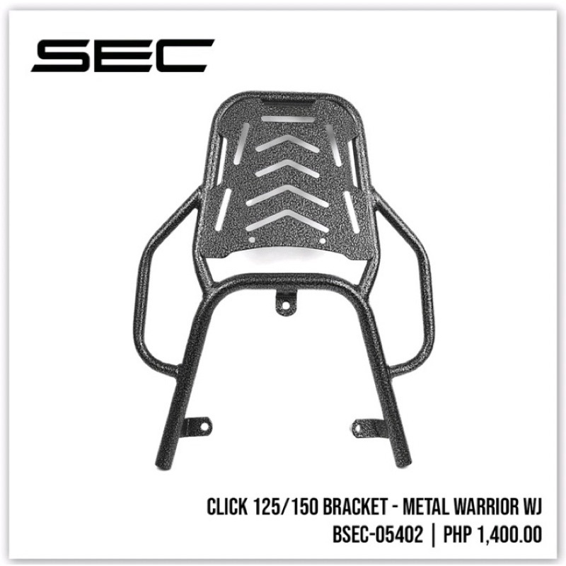 SEC Q4 stay grab bar / SEC Metal Warrior honda click 125 & 150 v1, v2 ...