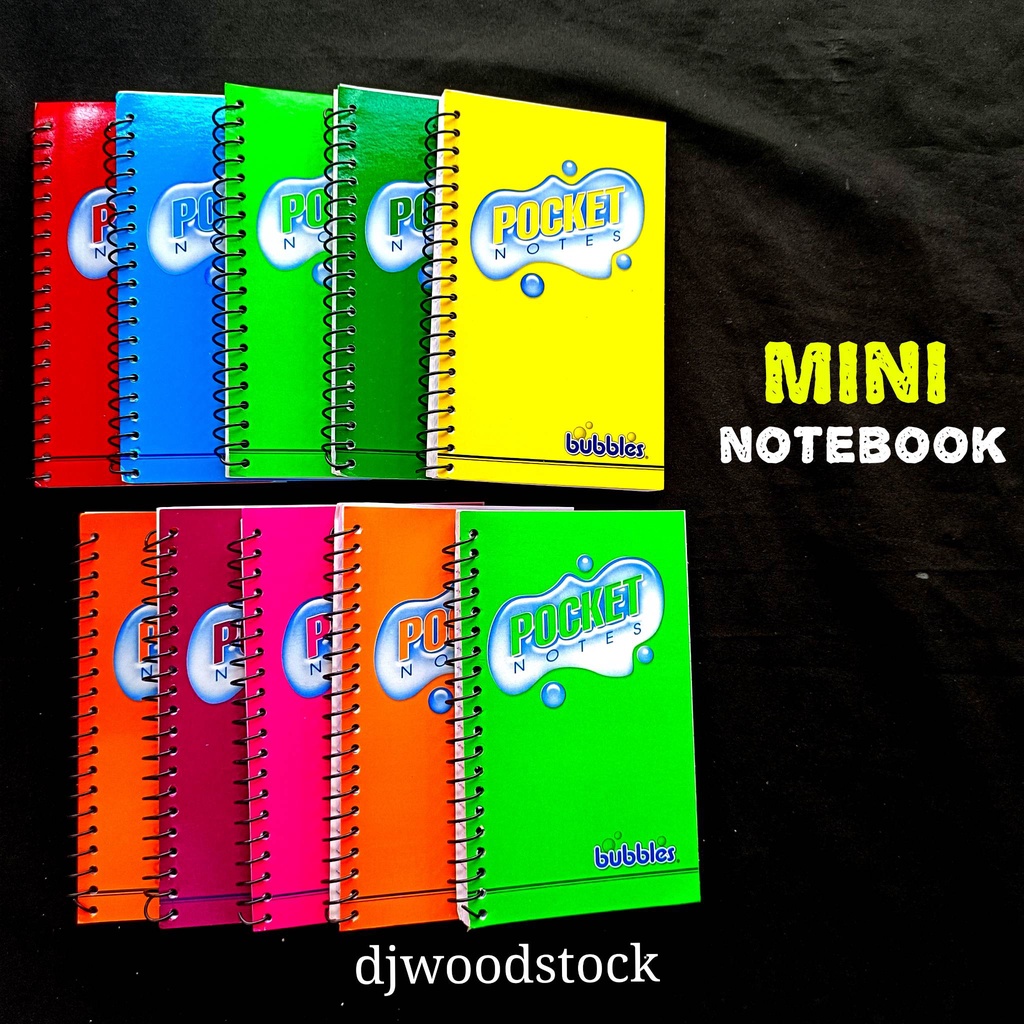 MINI NOTEBOOK, Small Pocket Size 80 Leaves Top Spring and Side Spring ...