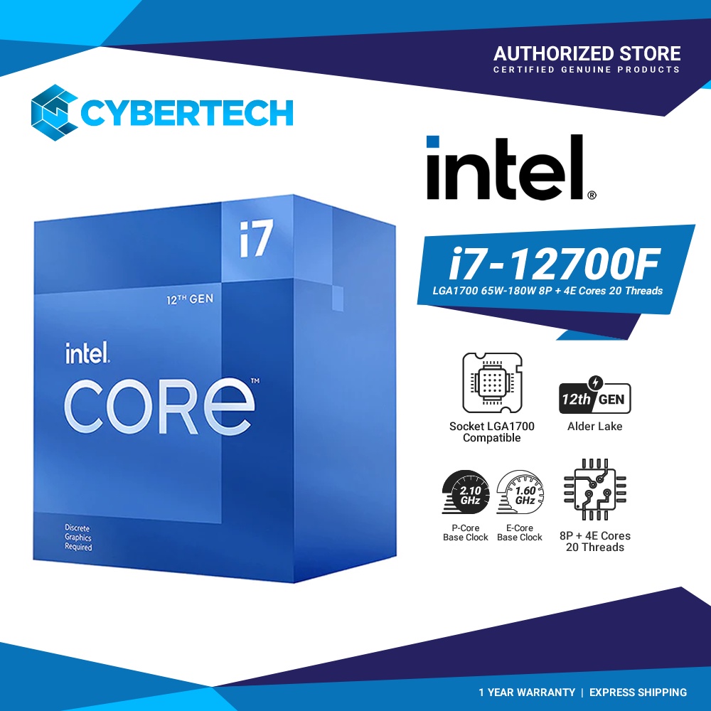 Intel Core I7-12700F Desktop Processor 2.1 Ghz 4.9 Lga 1700 25M Cache Up To 4.90 | Shopee ...