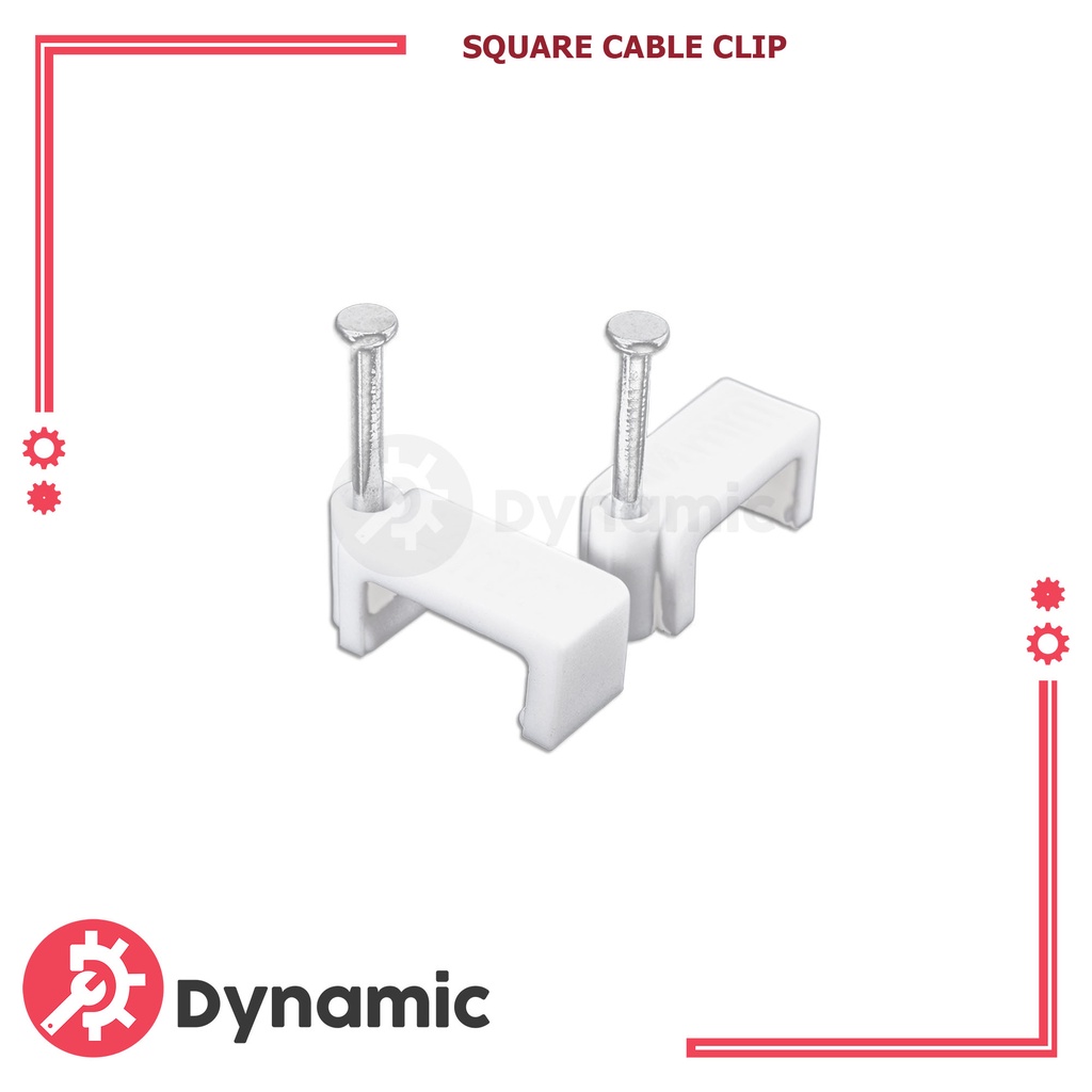 Dynamic PVC Square Cable Wire Clip 8mm Cable Clamp Wire Organizer ...