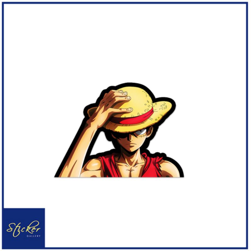 LUFFY ONEPIECE ANIME PEEKER WATERPROOF STICKER | Shopee Philippines