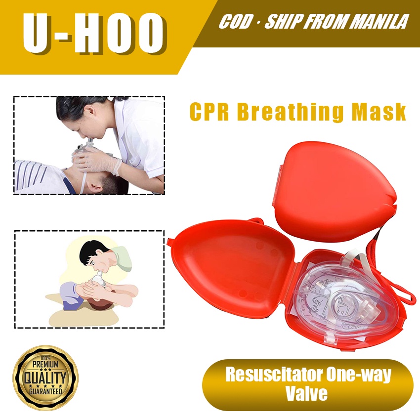 CPR Breathing Mask PVC Resuscitator Reusable One way Valve Masks For CPR | Shopee Philippines