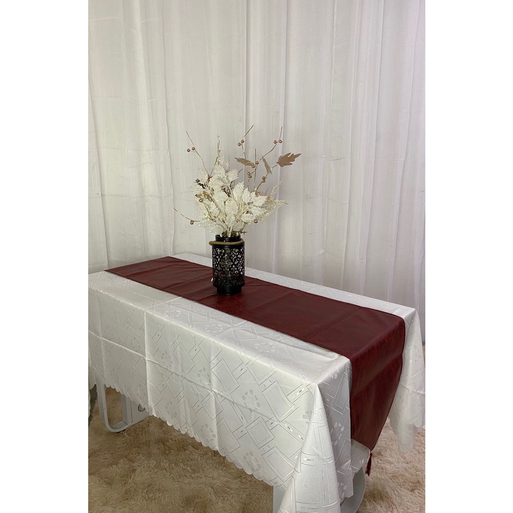 TR2021046 TABLE RUNNER PLAIN LEATHER 6 SEATERS 35*200CM | Shopee ...
