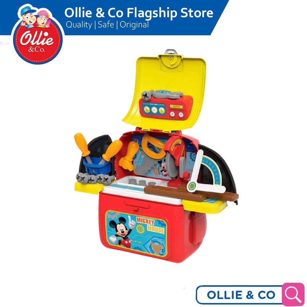 Disney Mickey Mouse 2 in 1 Workbench Backpack Tool Playset for Kids ...