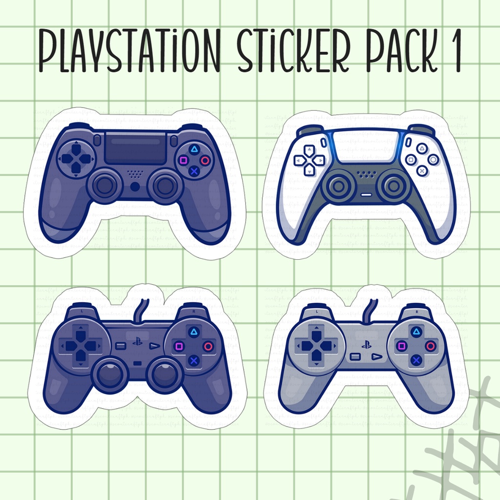 Playstation Sticker Pack Gamer Pack Controller Sticker Console Sticker ...