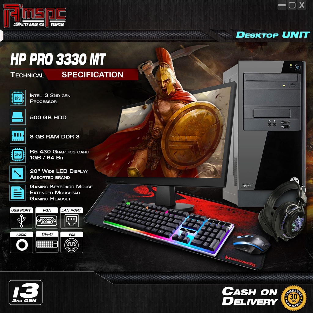 Desktop HP Gaming Tower Core i3 | Core i5 with monitor gaming keyboard ...