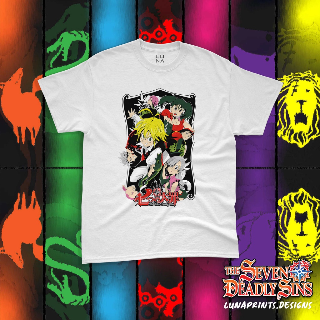 7 Deadly Sins Anime Shirt Unisex (Melioday, Gluttony, Elizabeth, Ban ...
