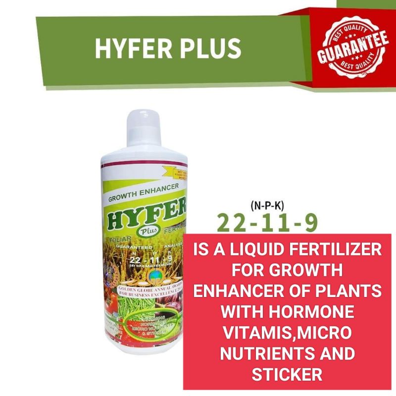 HYFER GREEN 22-11-9 FOLIAR FERTILIZER | Shopee Philippines