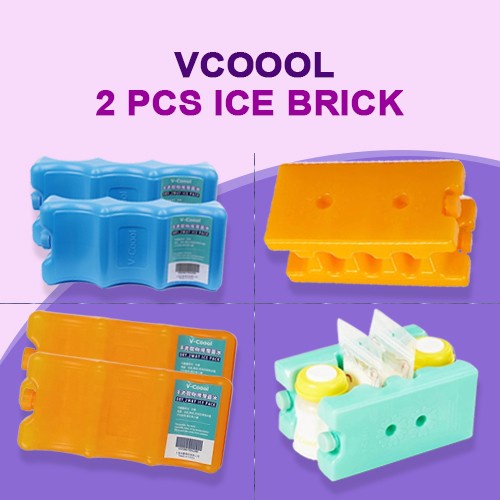Vcoool 2 PCS 600ml Ice Brick Breastmilk Storage Cooler Reusable Ice ...