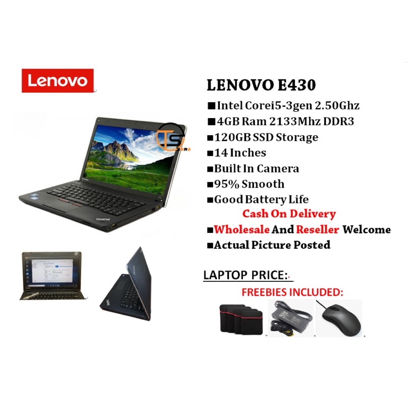 lenovo laptop 500g e420 e430 x220 t420 t430 i5 2nd 3rd gen 4g/8g 120g ...