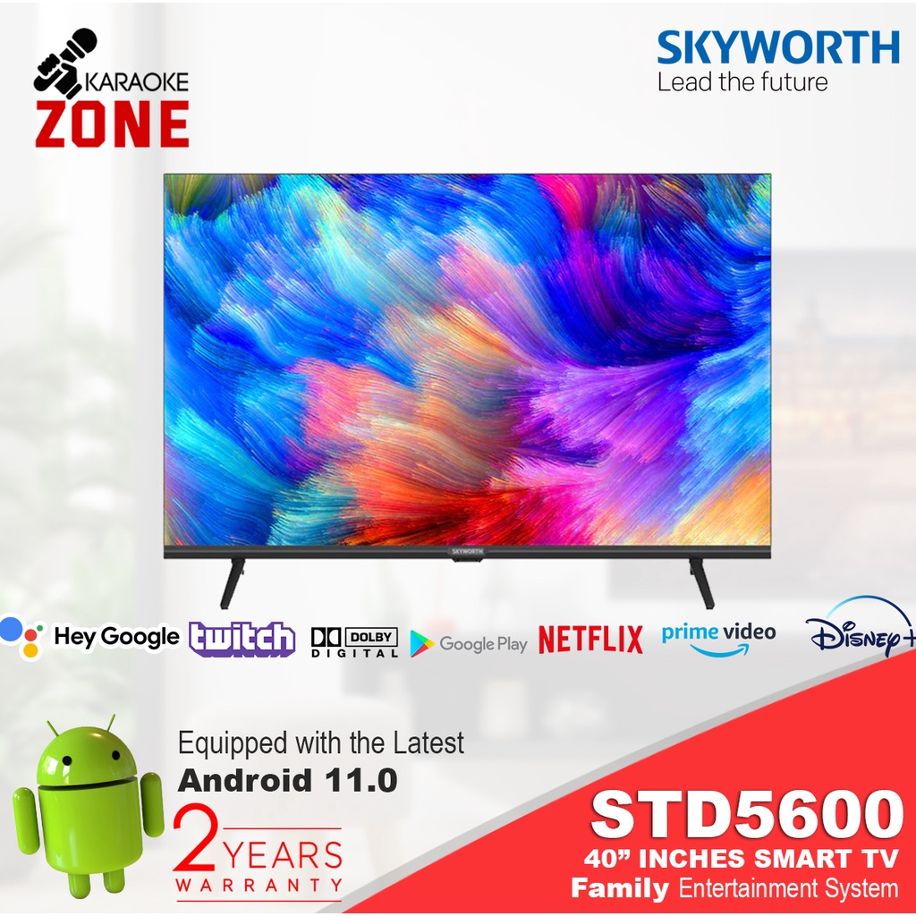 Skyworth 40STD5600 / Skyworth Smart led Tv / 40 inch / Android 11 / free wall bracket / Skyworth ...