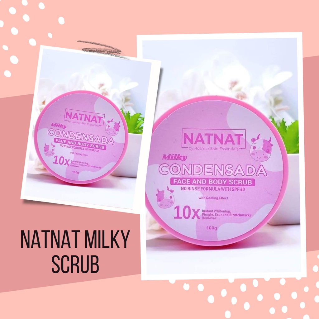 NATNAT Milky Condensada Face And Boody Scrub | Shopee Philippines