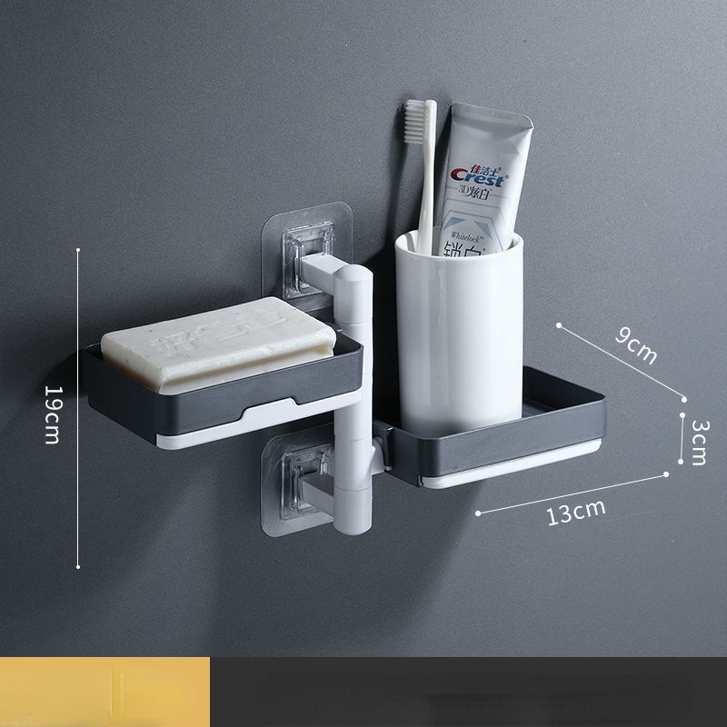 Drilling-Free Soap Holder Wall Mounted Three Layer Soap Organizer Soap ...