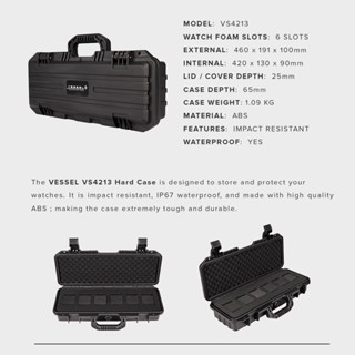 VESSEL New Watch Case Organizer Storage Hard Cases with Foam for ...