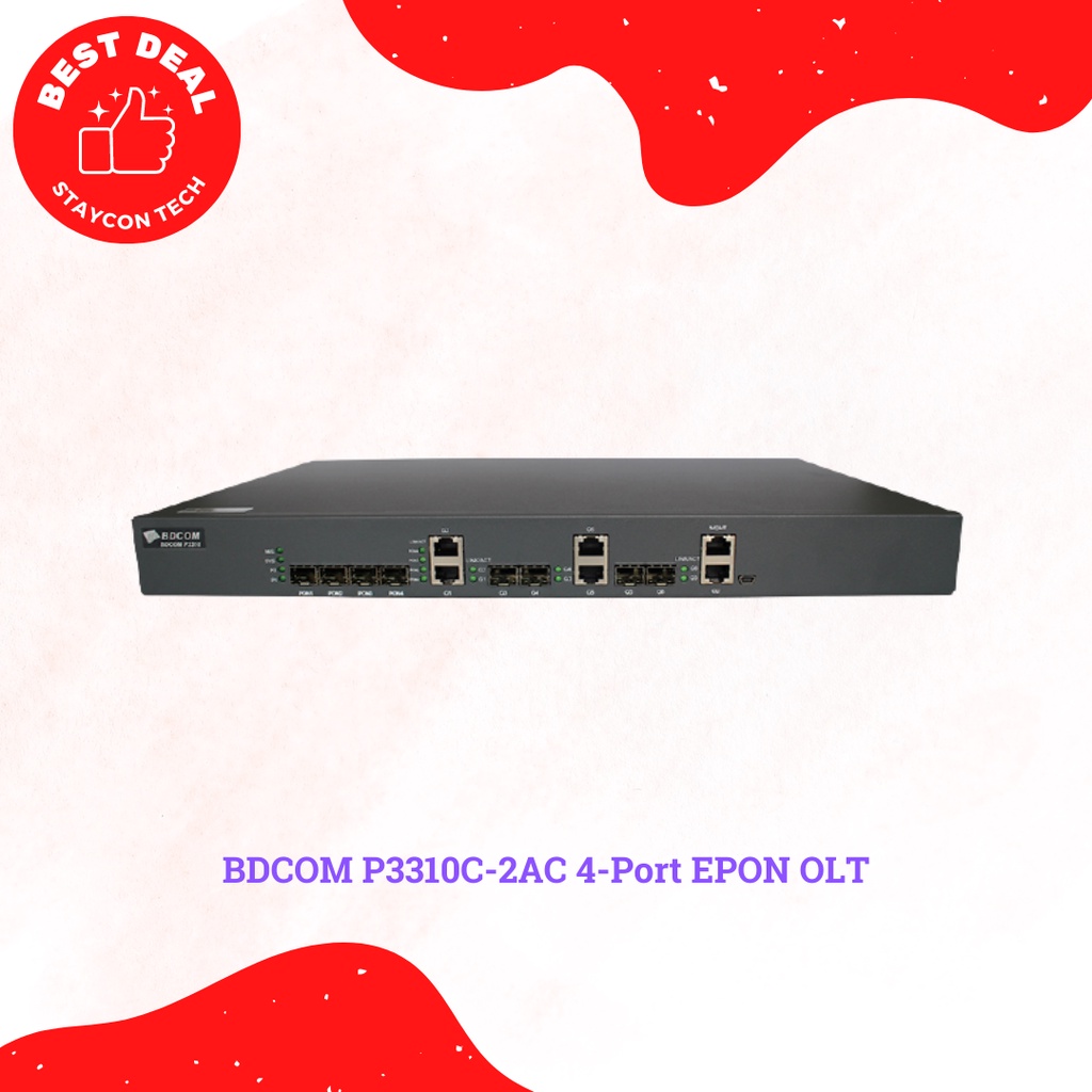 BDCOM P3310D-2AC 4-Port EPON OLT with 4 PCS 7dBm Module | Shopee Philippines