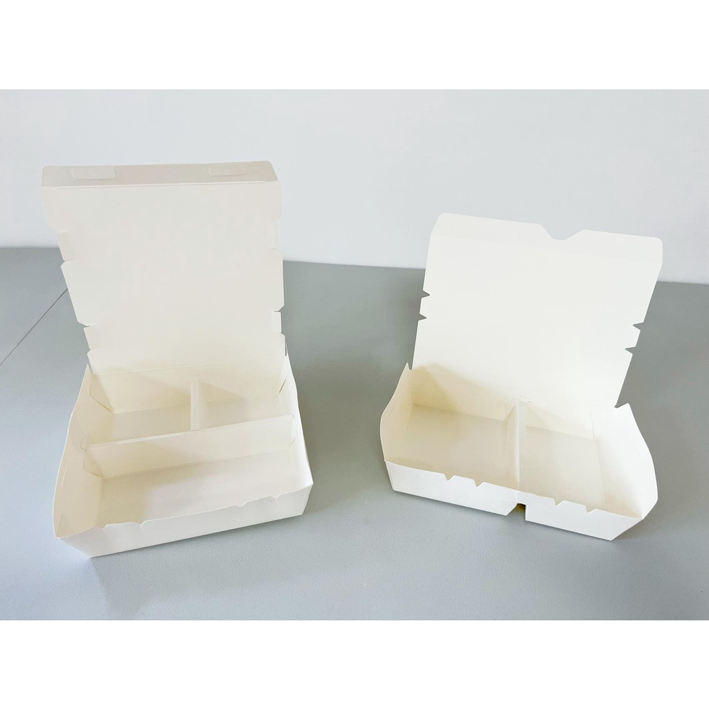 50pcs / LB-2 / LB-3 division Paper Meal Box / High Meal Box ...