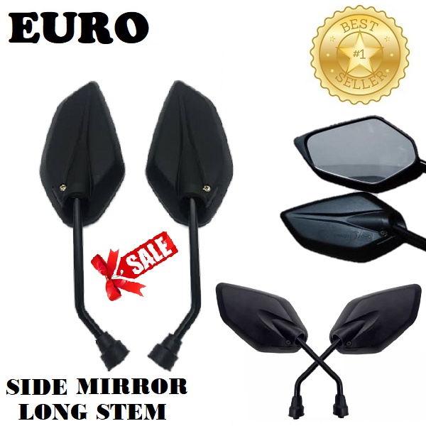 EURO SPort R 125 e3 - SIDE MIRROR Motorcycle Black LONG STEM ACCESORIES ...