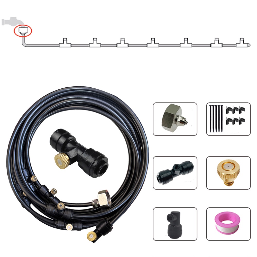 8M Cooling Water Fog Sprayer System Garden Nebulizer Patio Misting ...