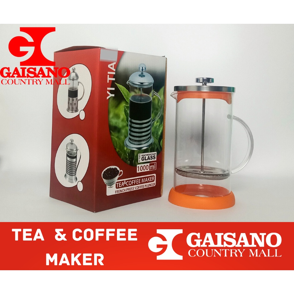 Gaisano Yi Tia Tea & Coffee Plunger 1L | Shopee Philippines