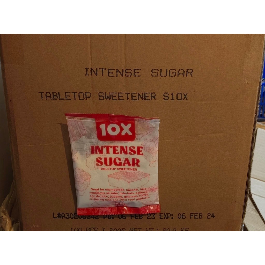 1box (100pcs)10x Intense Sugar (200g) - Tabletop Sweetener | Shopee ...