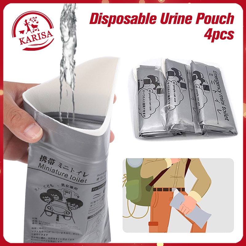 8Pcs Disposable Pee Bag Emergency Portable Car Urine Bag Travel Traffic ...