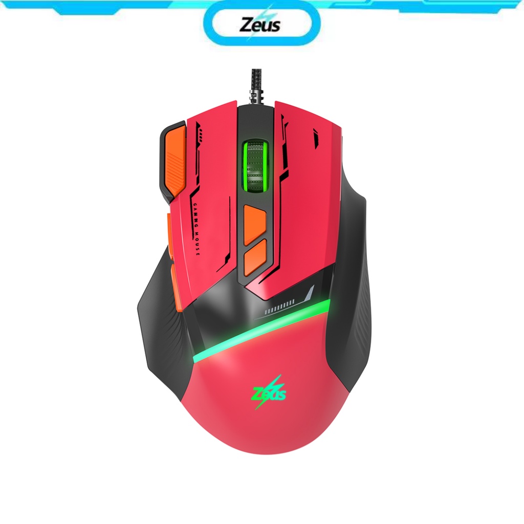 Zeus x GUNDAM ( GD - 002 ) RGB LED Wired Gaming Mouse Neo Zeon Gaming ...