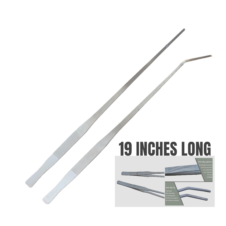 19 INCHES | EXTRA LONG Tweezer 19" Thick Stainless Steel Forceps ...