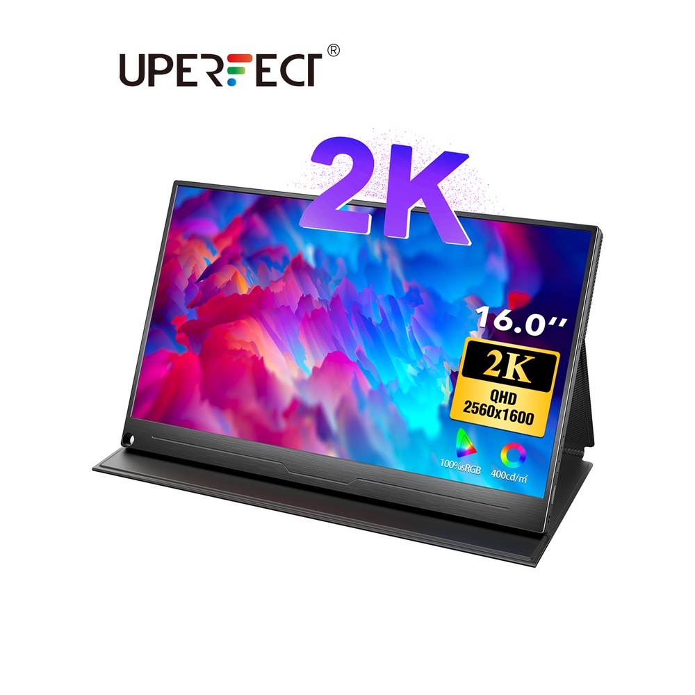 UPerfect 2K Portable Monitor 400nits 16" IPS HDR 120hz Gaming Monitor ...