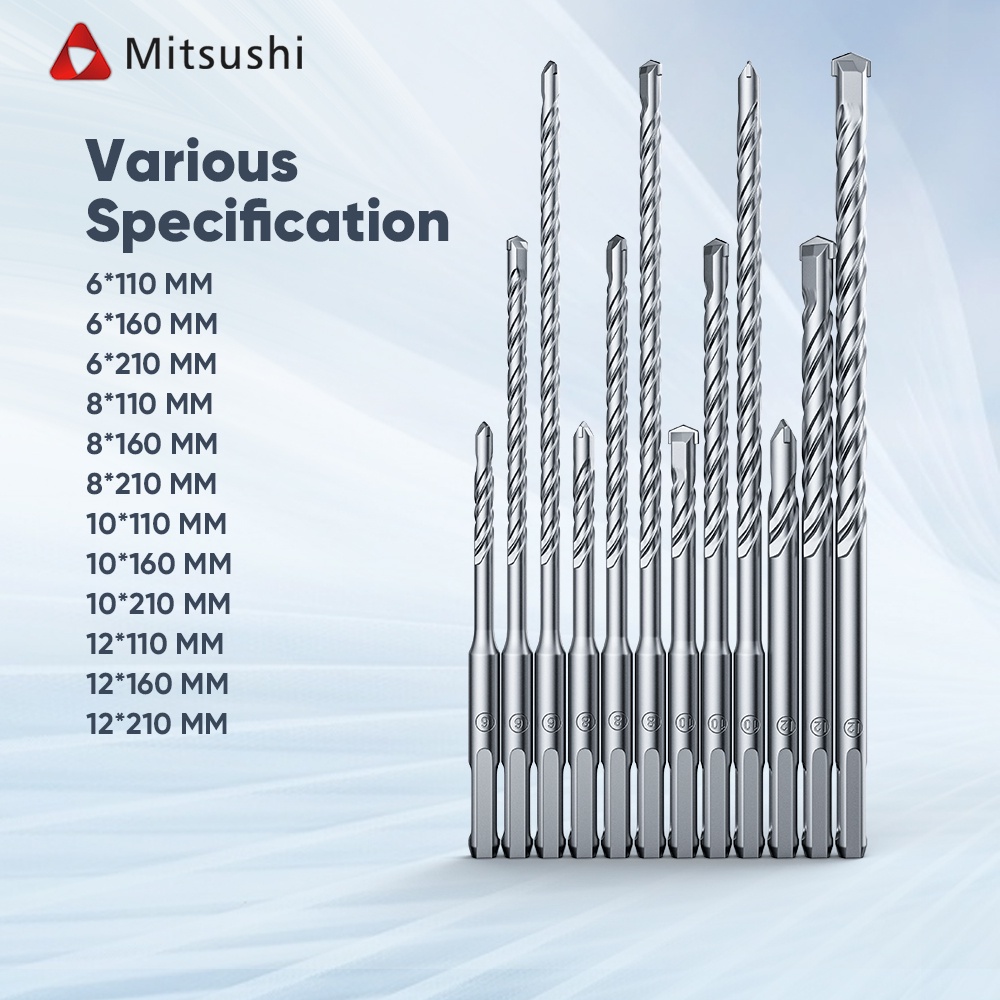 Mitsushi Rock Stone Drill Bits Cross Type Electric Hammer Drills 12mm ...