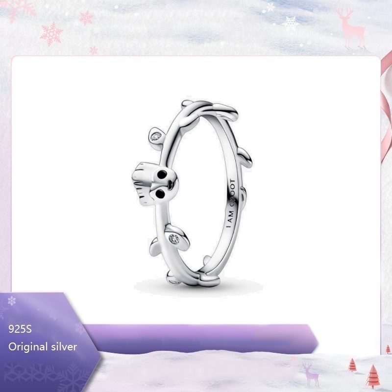 Pandora Real 925s Silver Marvel Guardians of the Galaxy Groot Leaf Ring ...
