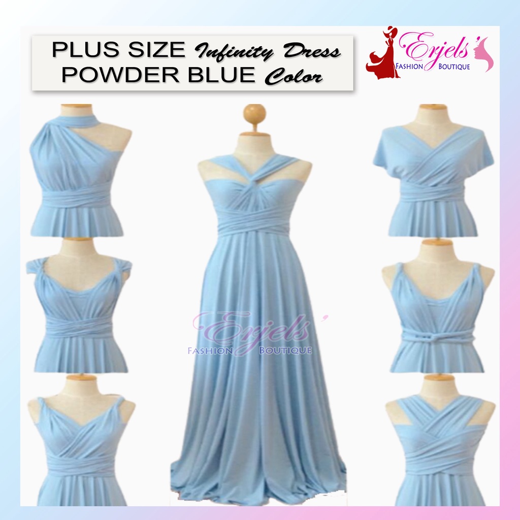 ( PLUS SIZE ) POWDER BLUE Infinity Dress With Tube Floor Length | Can ...