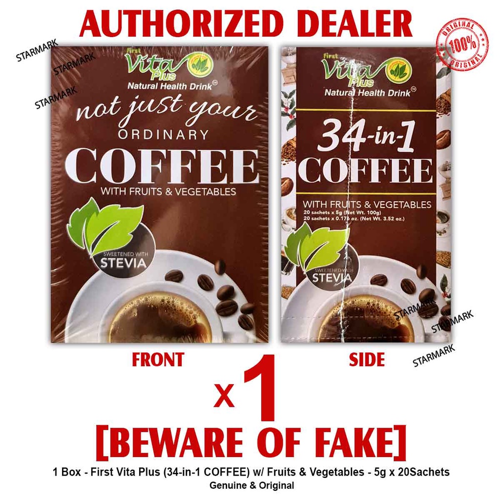 First Vita Plus 34 in 1 COFFEE First Vitaplus 34in1 COFFEE 5g x 20 ...