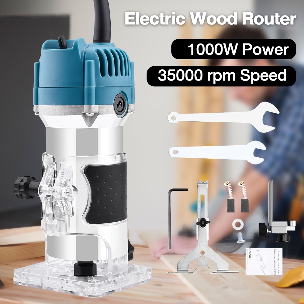 1000W Router Power Tool Electric Wood Trimmer 6.35MM Planer for Wood ...