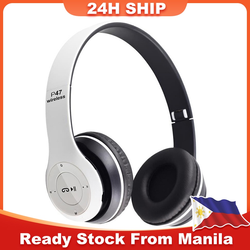 P47 Headset 5.0 Bluetooth Headset Folding Series Wireless Sports Game ...