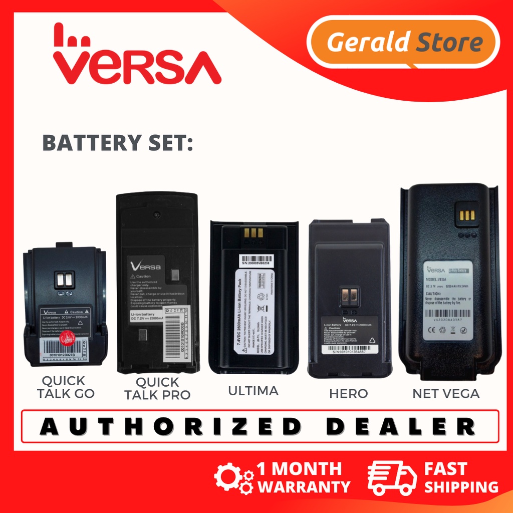 Versa Hero Battery/Versa Quicktalk Go/ Versa Quick Talk Pro/ Versa ...