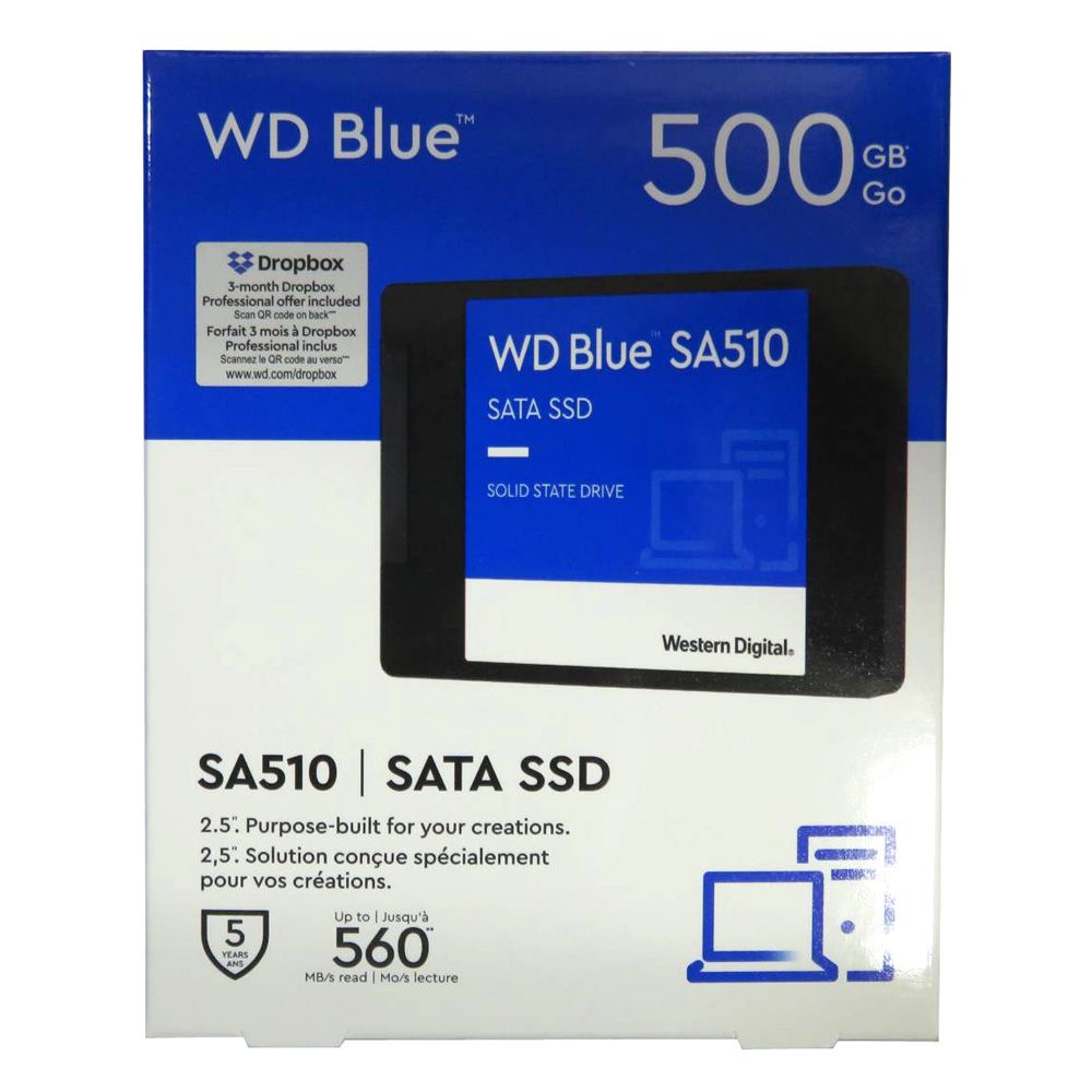 Western Digital 500GB WD Blue SA510 2.5-inch SATA III Internal SSD, WDS500G3B0A | Shopee Philippines