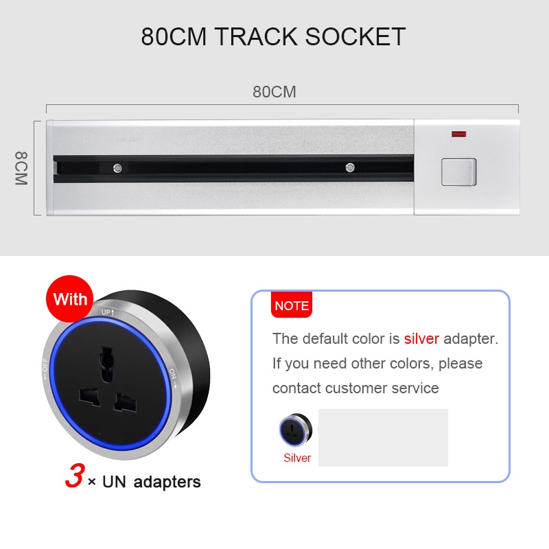 Wall Mounted Modern Wall Socket Removable Power Track Socket With ...