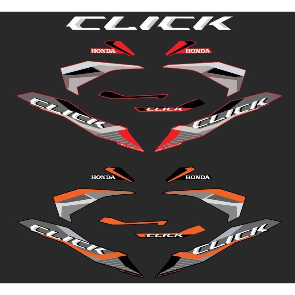 honda click v3 stock decals bikcol decals | Shopee Philippines