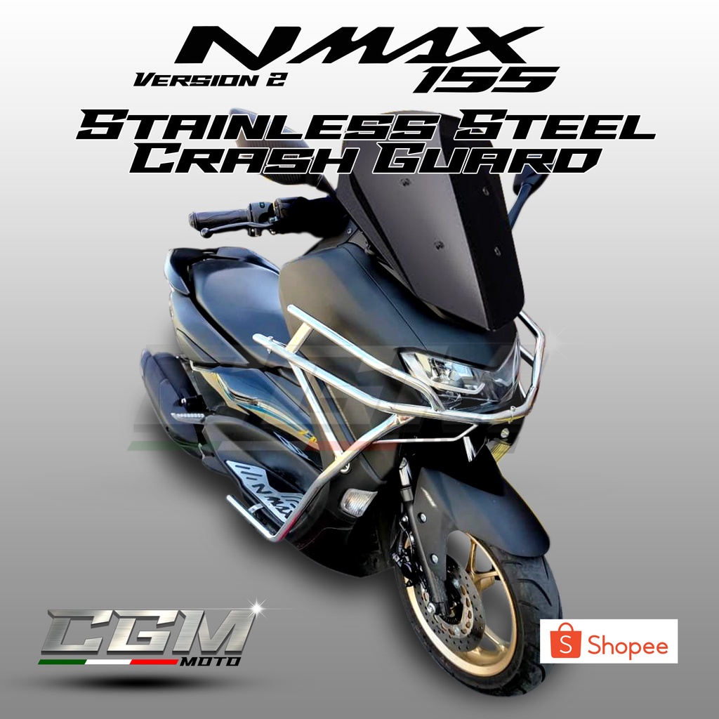 ⭐️NMAX V2 ARMOR FULL/HALF CRASH GUARD & TOP BOX BRACKET PURE 304 ...