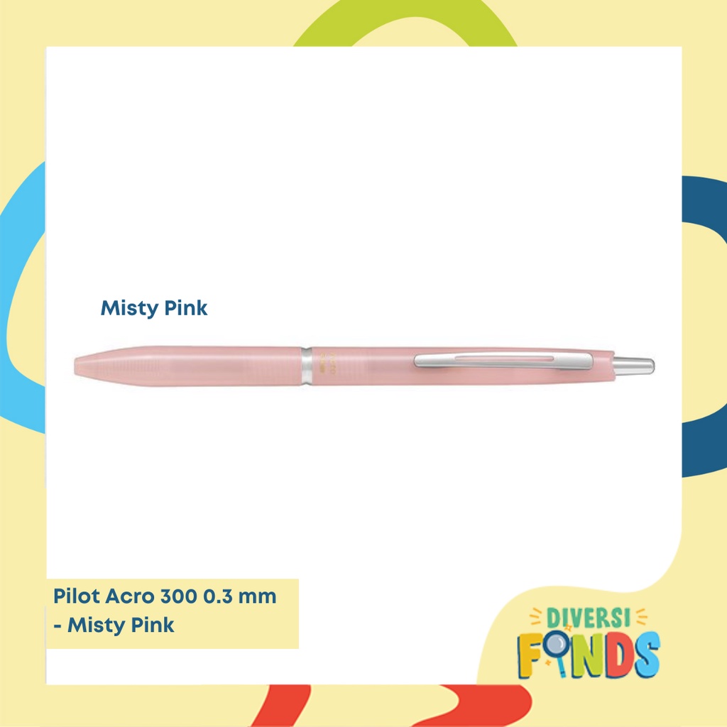 Pilot Acroball 300 MISTY SERIES Retractable Ballpen - BLACK Ink - 0.3mm ...