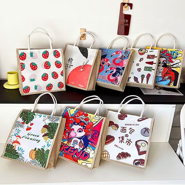 New Small Design Trendy Ethnic Style Retro Tote Bag Lunch Bags For ...