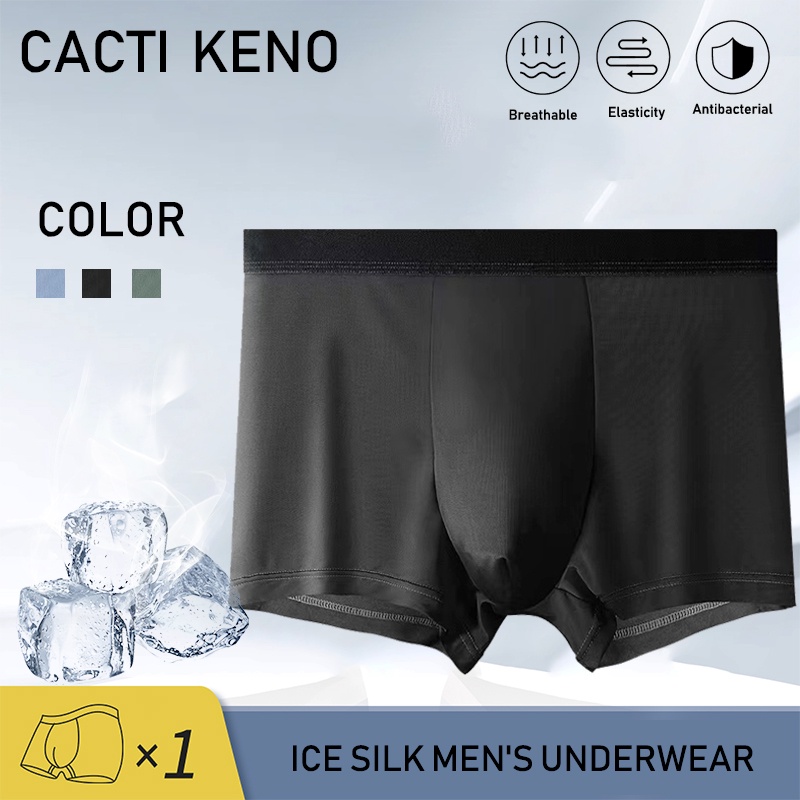 Ice Silk Boxer Brief for Men Boxer Short Seamless Boxer Briefs ...
