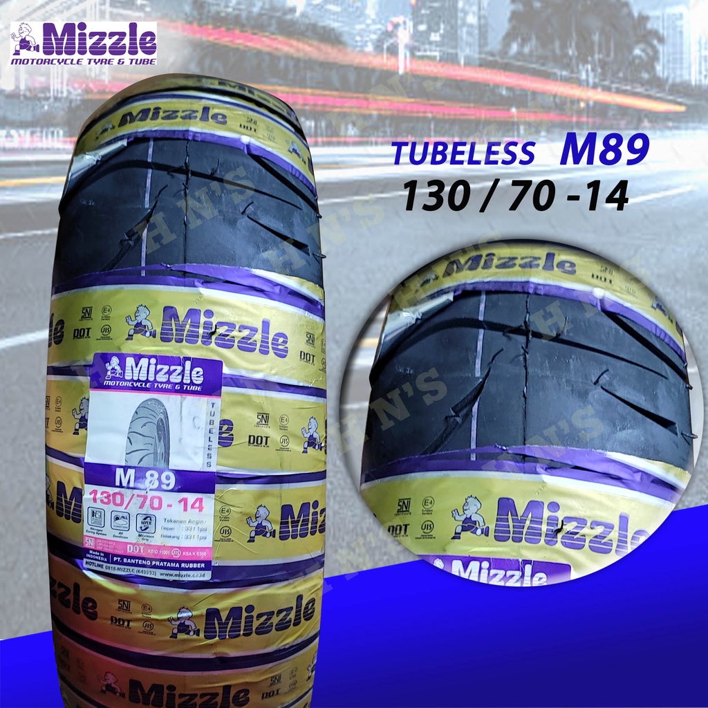 MIZZLE Tubeless Tires R14 M-89 / Vireo ( 80/80-14 , 80/90-14 , 90/80-14 ...